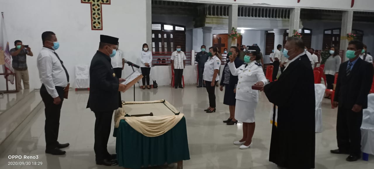 Bupati Kepulauan Talaud Lantik Kepala Desa Lalue Utara dan Kepala Desa ...